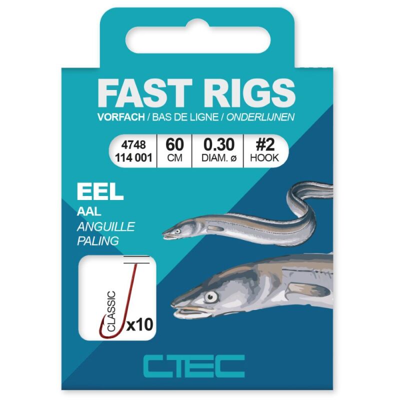 CTec Fast Rigs Eel Classic: 10 Aalangeln Vorfächer 50 cm